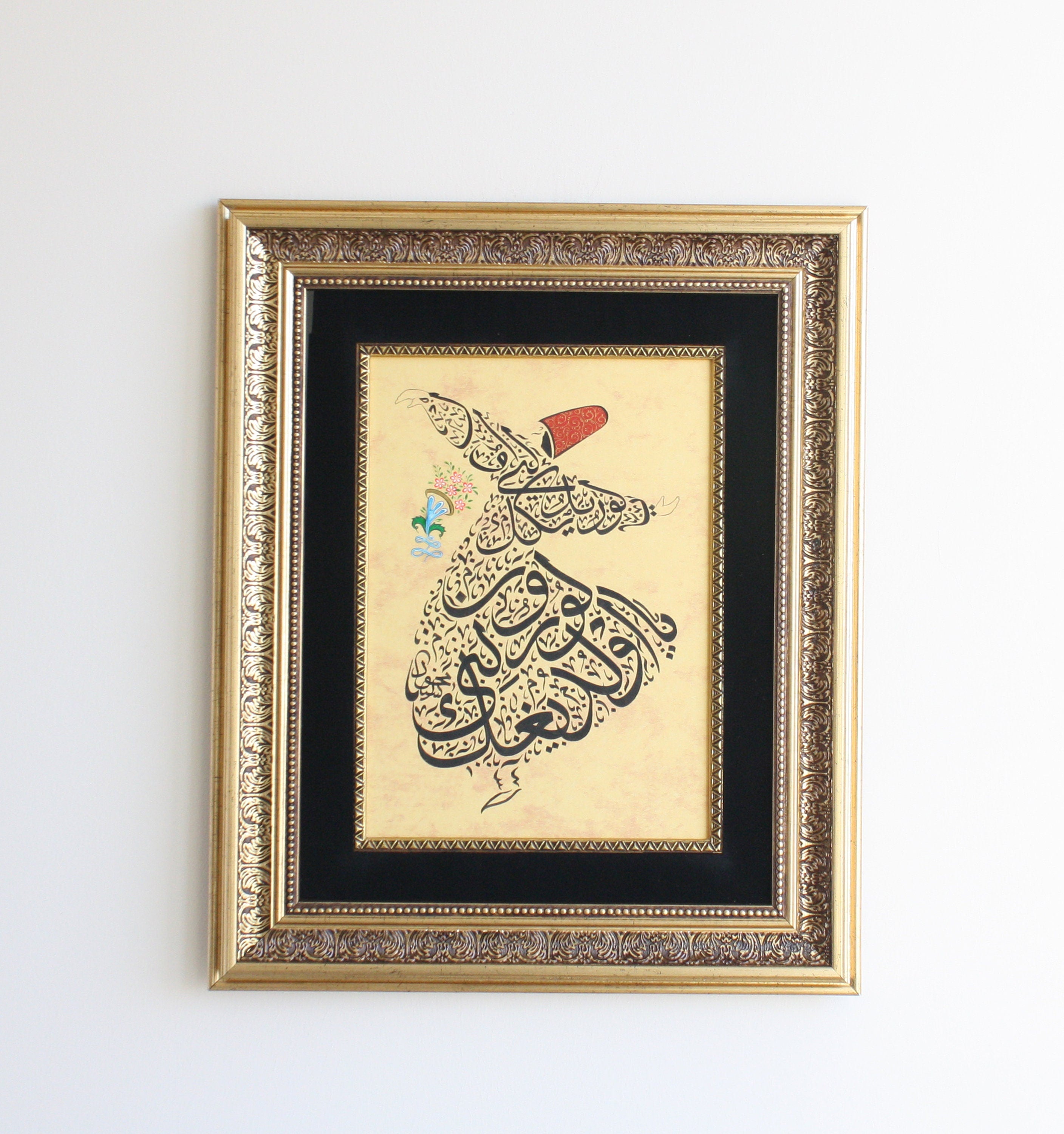 Sufi Calligraphy / Rumi Life Quote / Original Frame Turkish Dervish ...